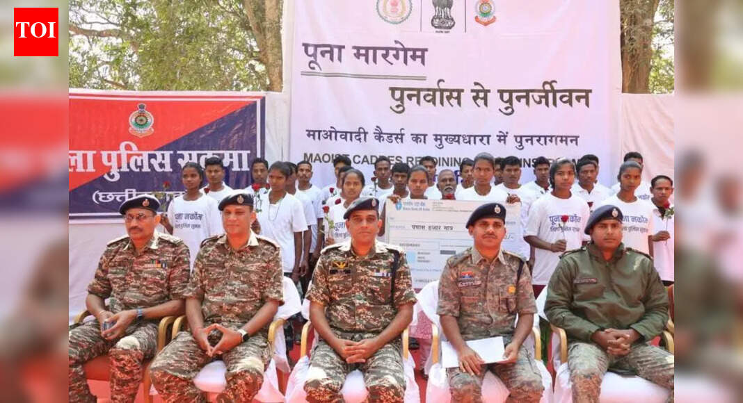 26 Maoists carrying Rs 64L bounty surrender in Chhattisgarh’s Sukma ...