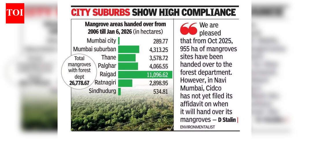 955 ha mangrove land given to Maharashtra forest dept post contempt ...