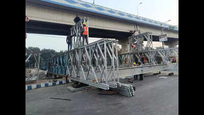 Work starts to install key VIP Rd Bailey bridge link | Kolkata News ...