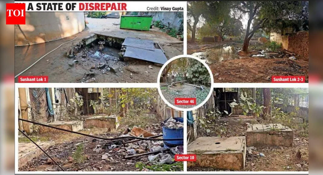 Next to Gurgaon’s water boosting stations, overflowing sewers, garbage ...