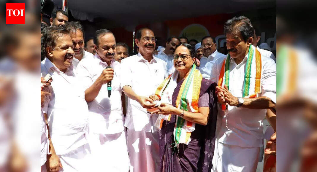 Aisha Potty joins Cong, may contest from Kottarakkara ...