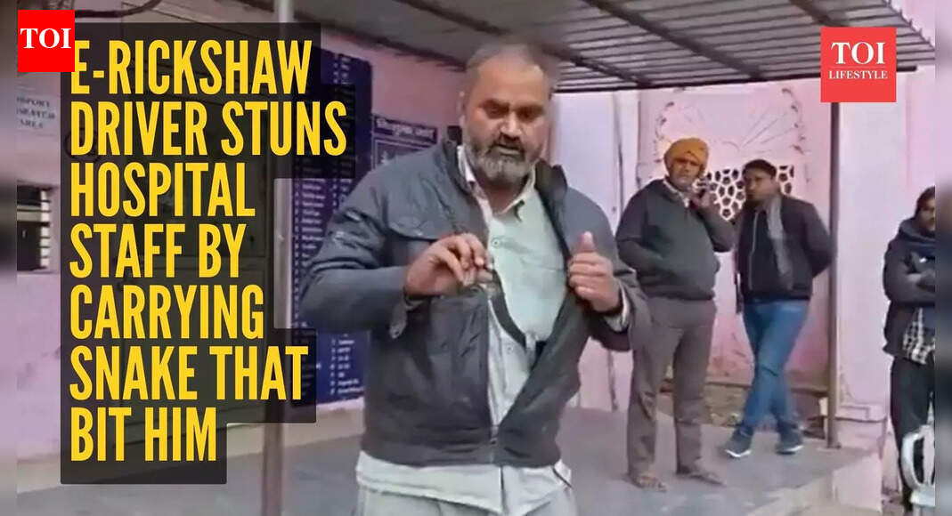 Video: E-rickshaw driver stuns hospital staff by carrying snake that ...