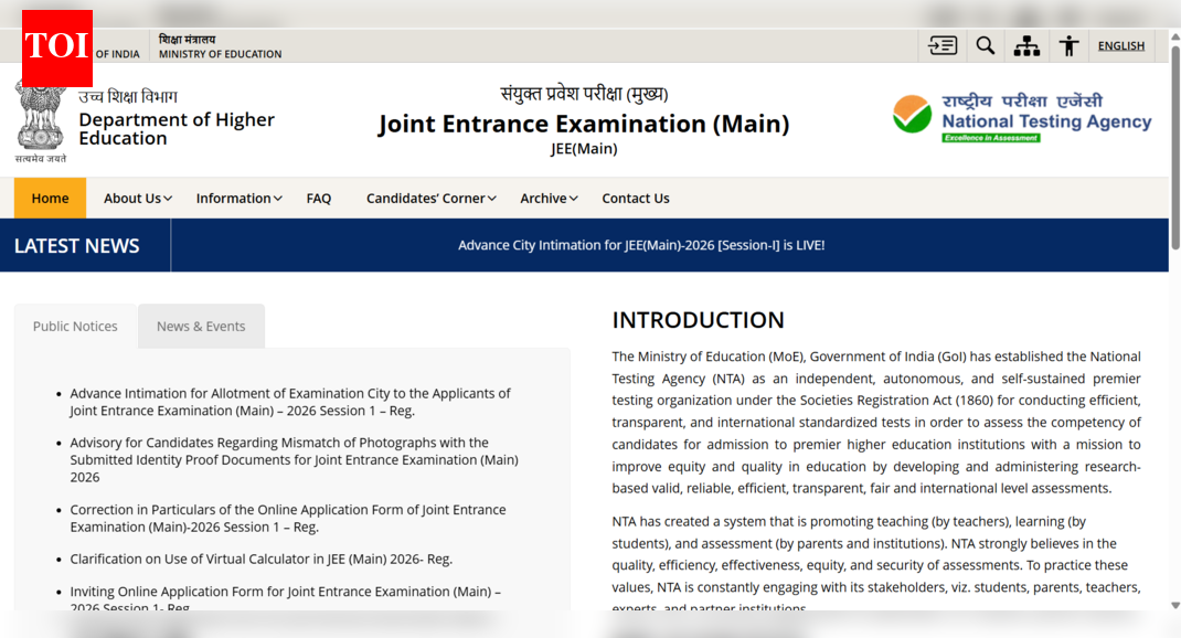 When will NTA release JEE Mains admit card 2026? Here's what we know ...