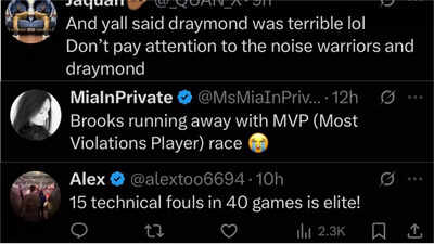 “MVP (Most Violations Player)”: Fans react to Dillon Brooks surpassing ...
