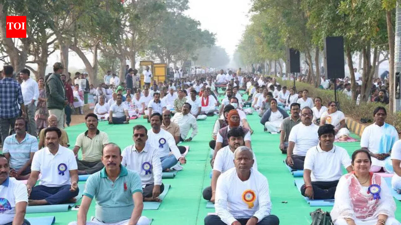 Over 10k participate in surya namaskaram event in Srikakulam ...
