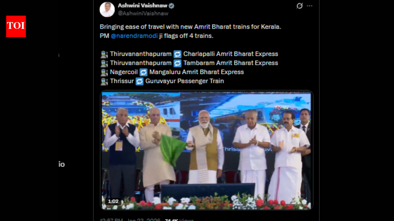 Rail connectivity boost for Kerala as 3 Amrit Bharat Express trains ...