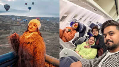 Hina Khan shares wholesome vacation pictures with husband Rocky and mom ...