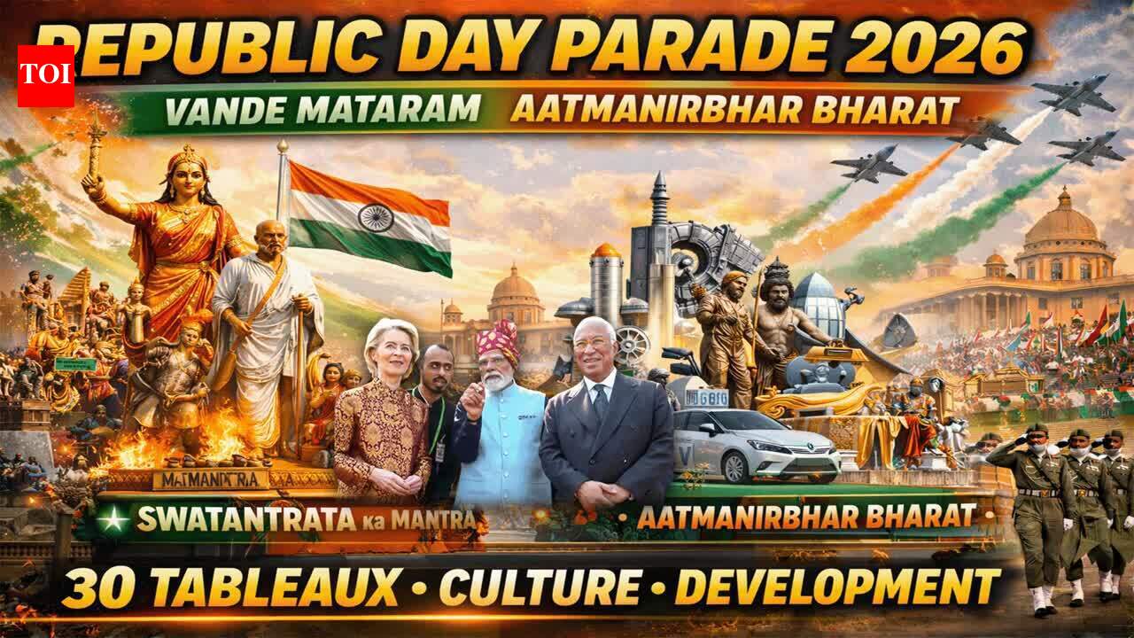 Republic Day parade features 30 tableaux celebrating India's freedom ...