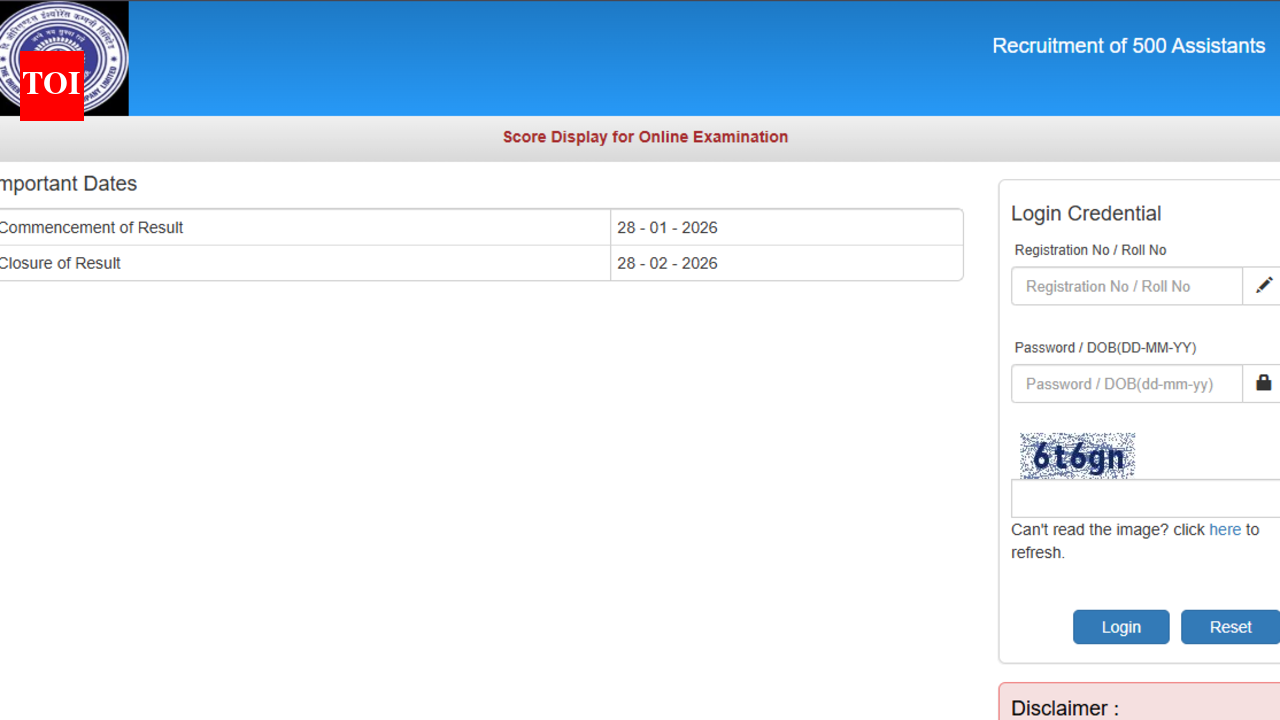 OICL Assistant Recruitment 2026 result released Direct link to check ...
