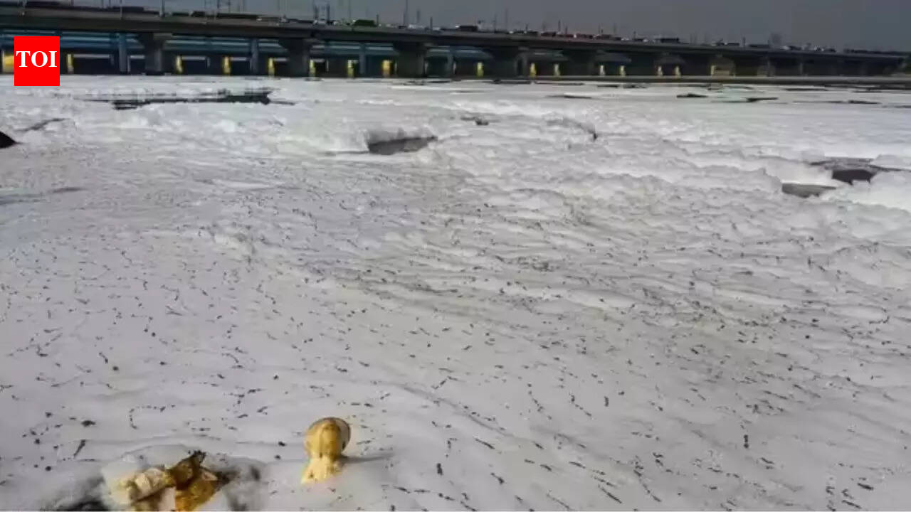 White as a sheet: Delhi’s Yamuna froths again, data missing | Delhi ...