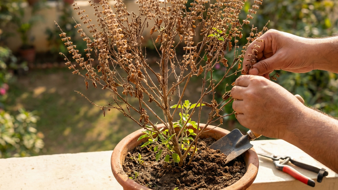 Tulsi Plant Care Tips: ठंड से सूखी तुलसी फिर हो जाएगी हरी-भरी, बस ...