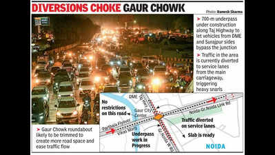 ‘Underpass 65% ready’: Snarls at Gaur Chowk to end before rains ...