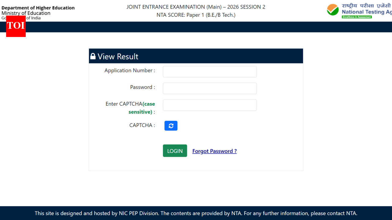 JEE Mains Session 2 Result 2026 Live: Session 2 scorecards released at ...