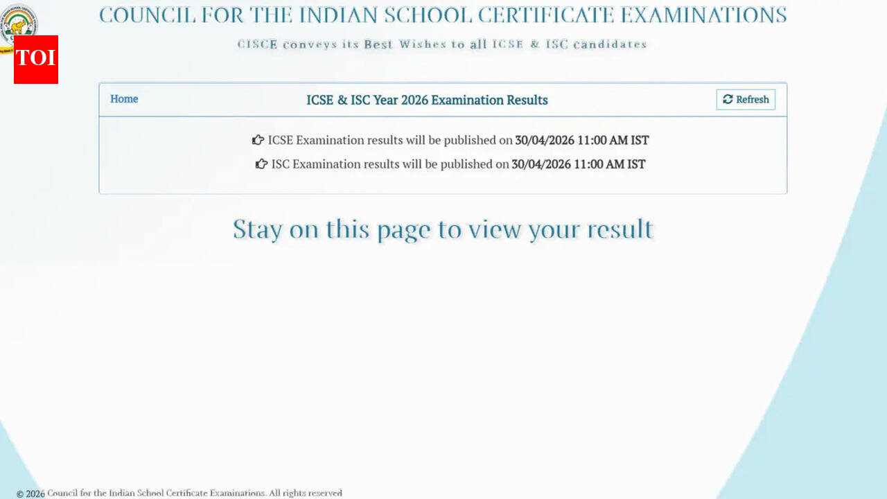 ICSE, ISC Result 2026 Live Updates: Check Class 10, 12 results via ...