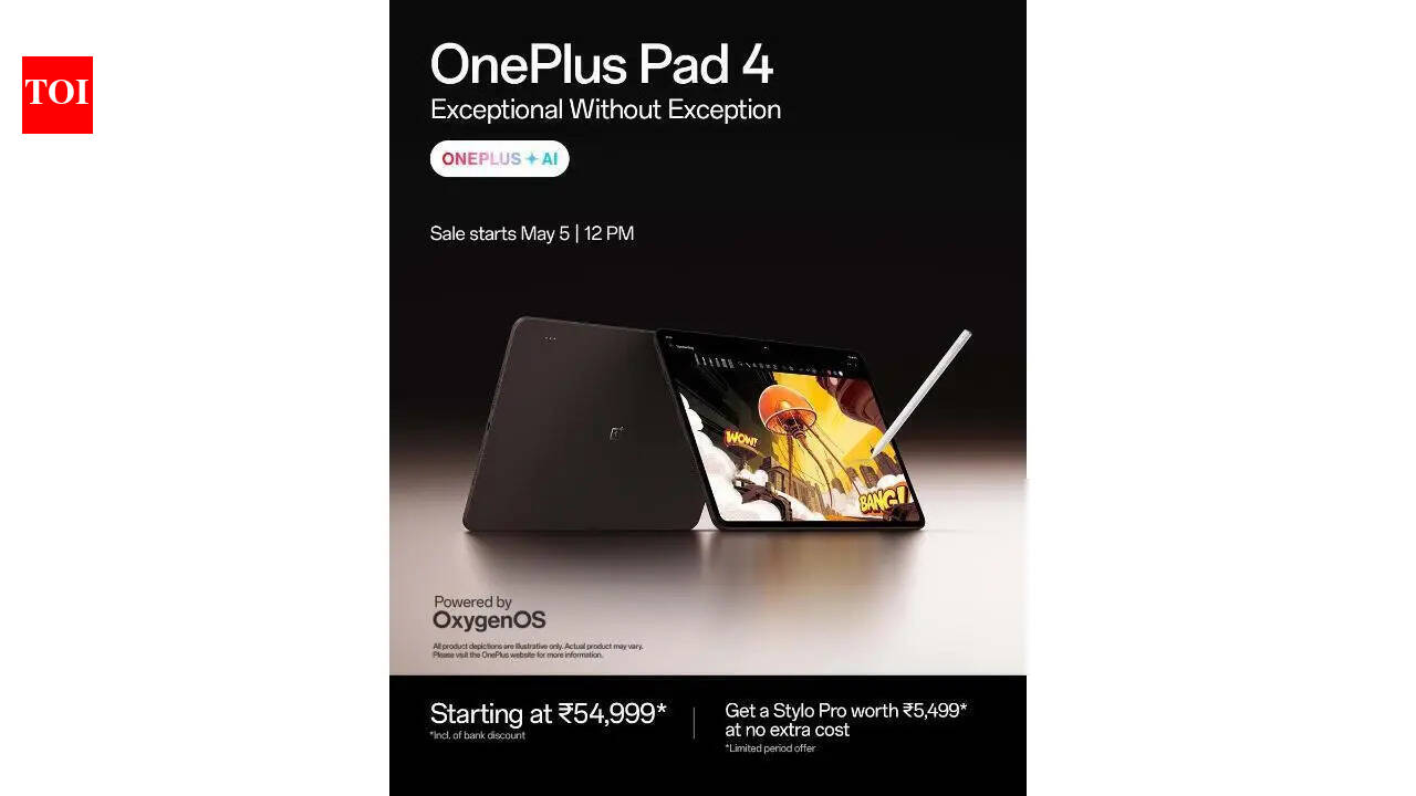 OnePlus Pad 4 with 13,380mAh battery, Snapdragon Elite Gen 5 chipset ...