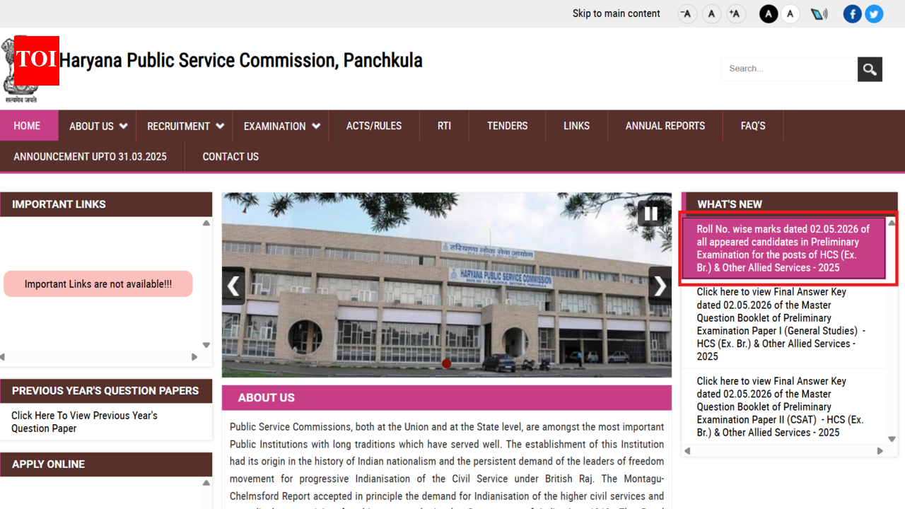 HPSC HCS prelims result 2026 released at hpsc.gov.in: Direct link to ...