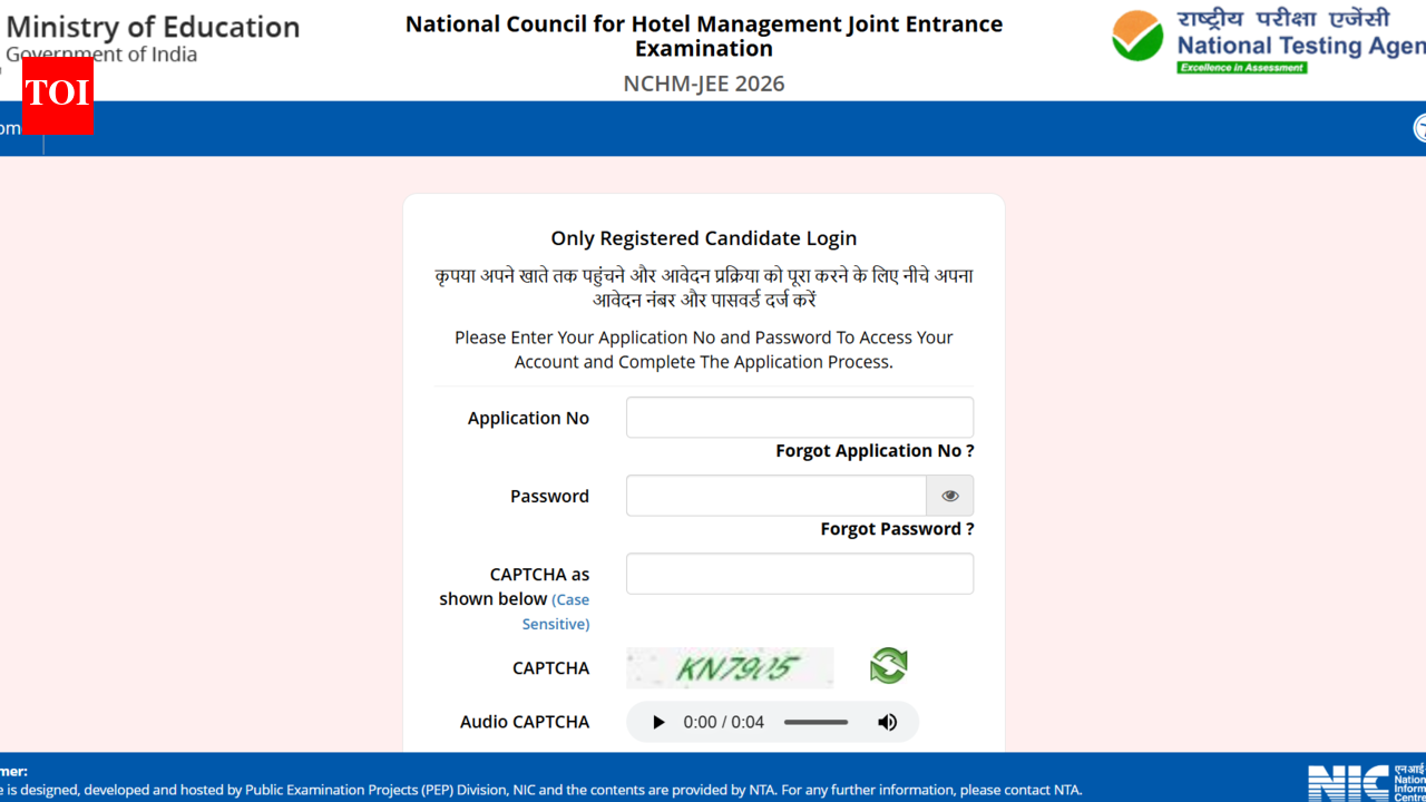 NTA NCHM JEE 2026 answer key, response sheet released at exams.nta.nic ...