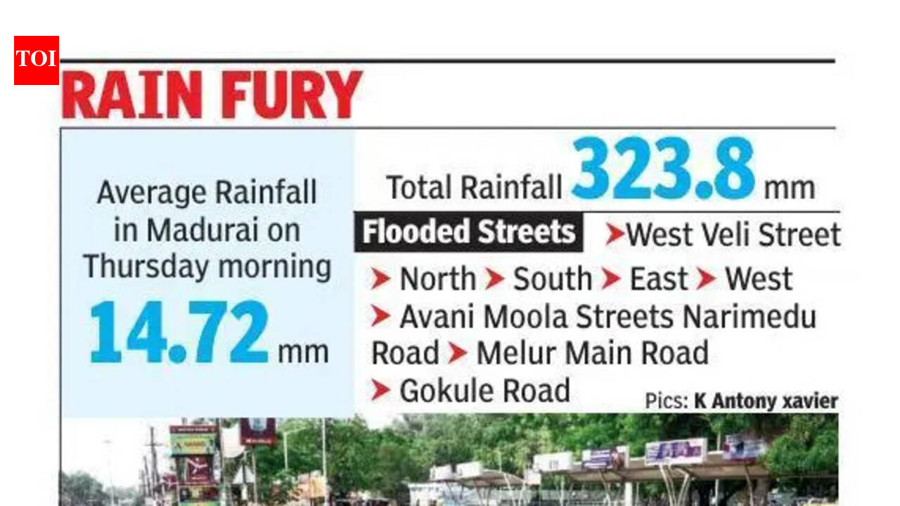 Torrential rain floods Madurai roads | Madurai News - The Times of India