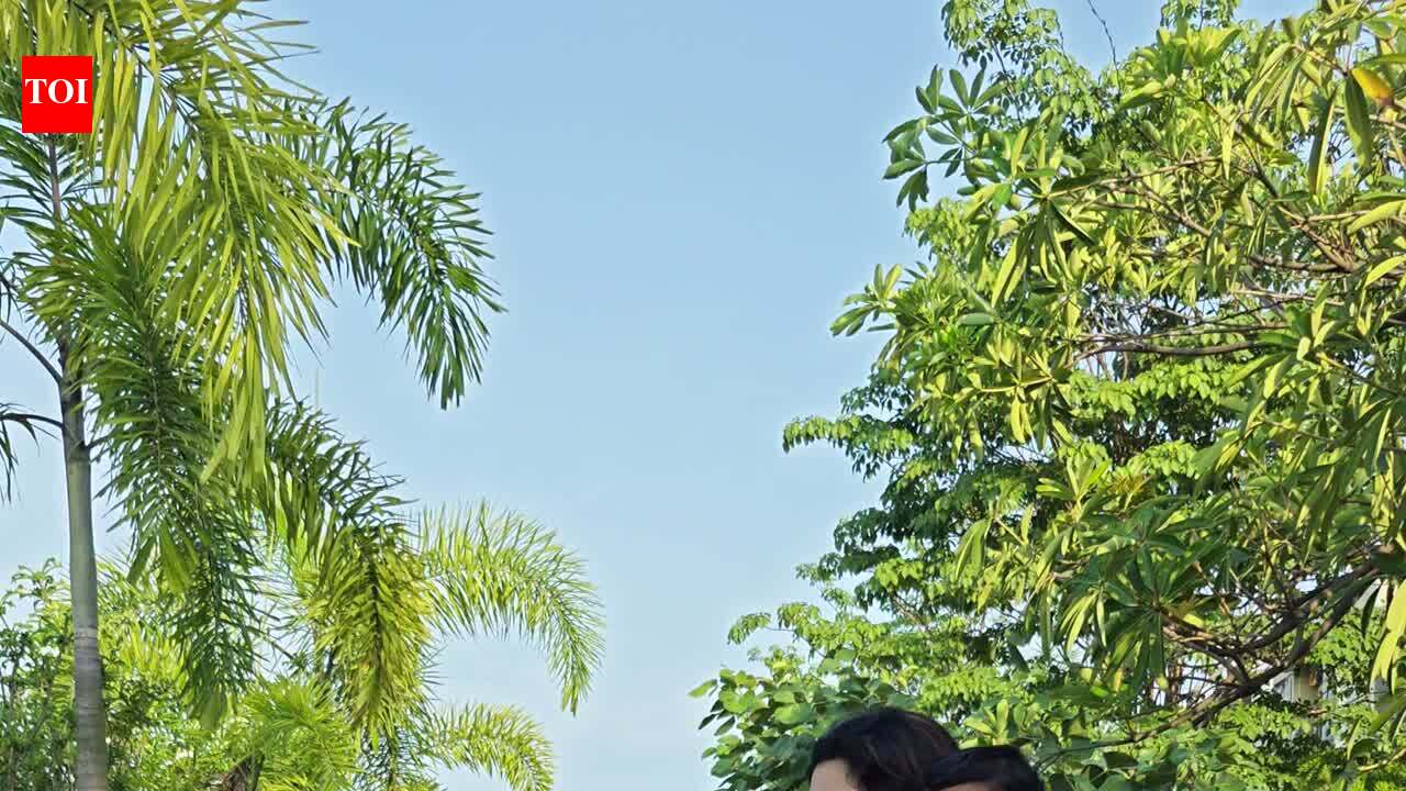Actor Manoshi Sengupta shoots with her daughter Adriya and son Adhyay ...