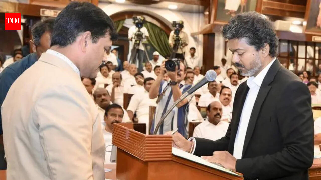 Vijay, MLAs take oath in assembly | Chennai News - The Times of India