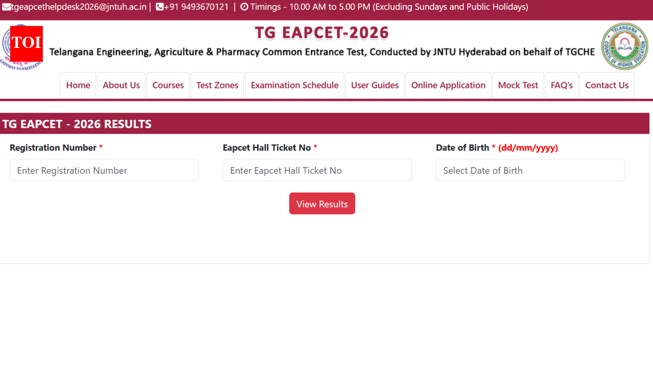 TS EAMCET result 2026 released at eapcet.tgche.ac.in: Direct link to ...