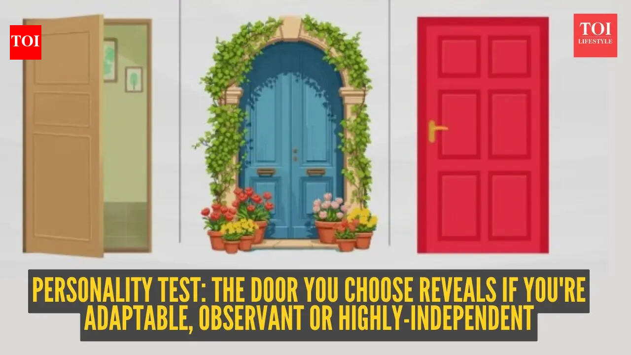 Personality test: Open door, blue door with flowers and a pot, or plain ...