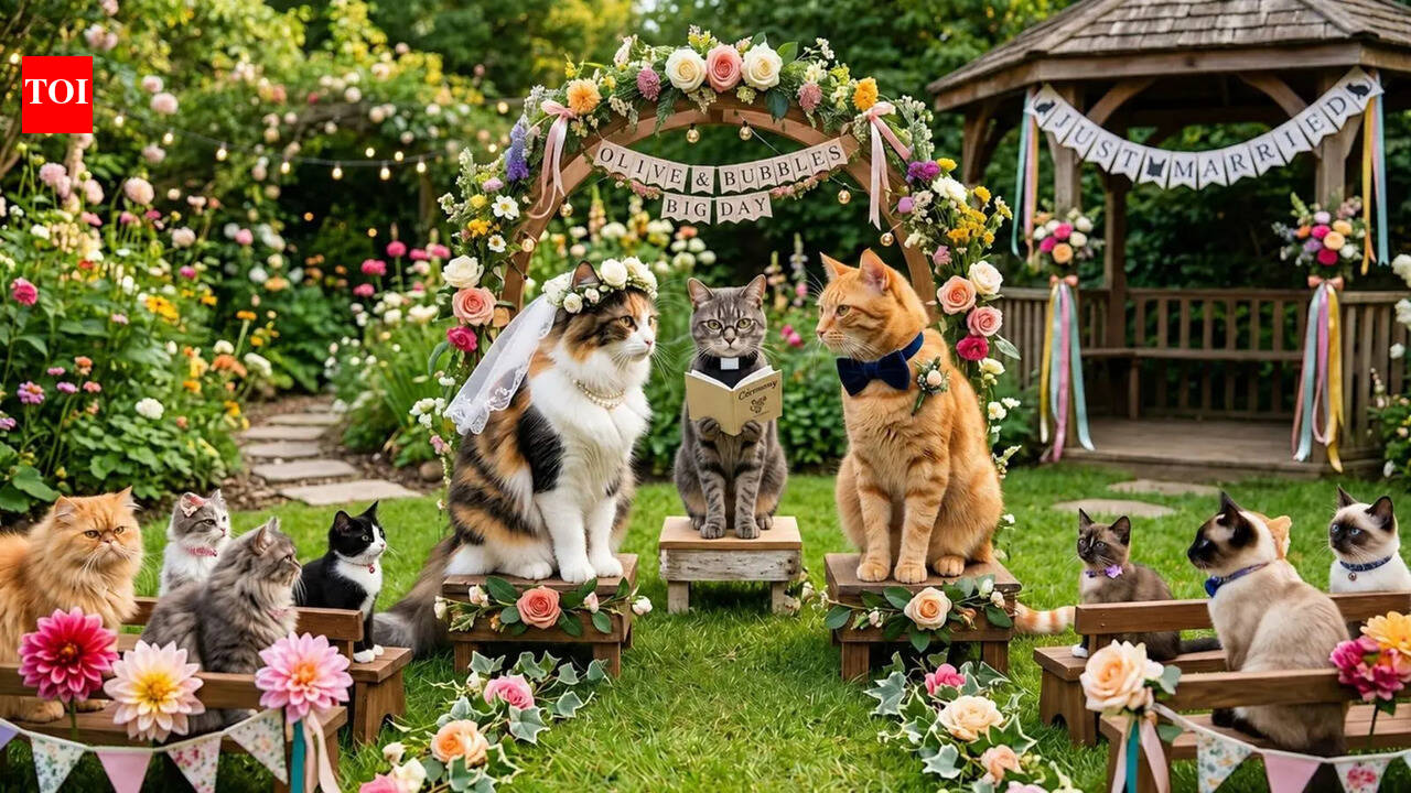 Purr-fect Cat Wedding: Olive and Bubbles Say 'I Do' in a Furry ...