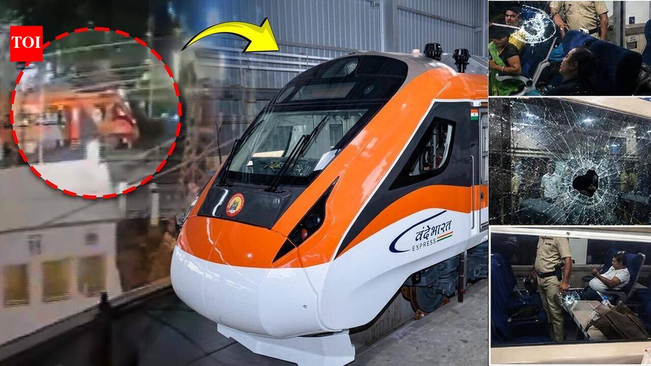 Stone Pelting On Vande Bharat Express Near Ujjain | Windows Damaged ...