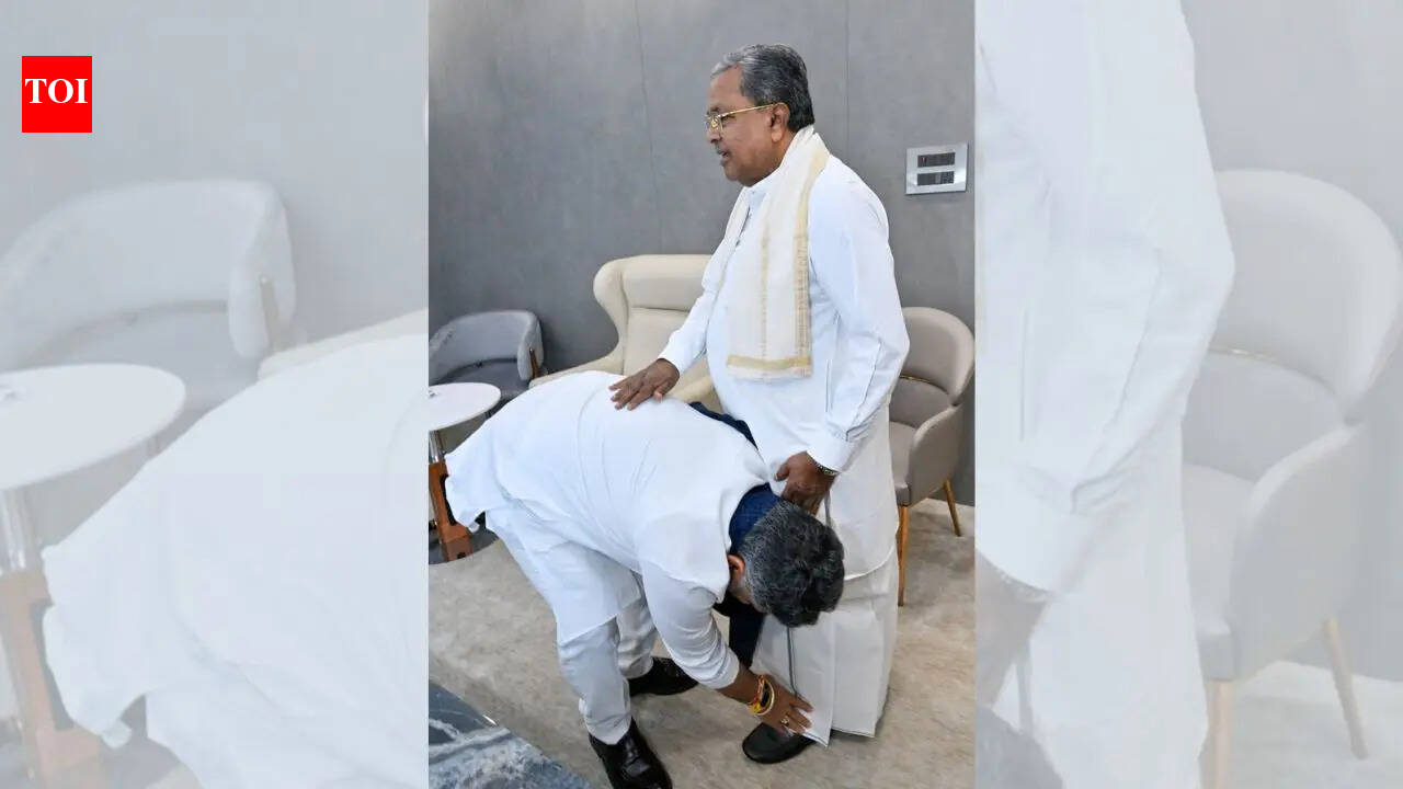 Hugs & hot idlis: Bonhomie before the big call? DK Shivakumar touches ...