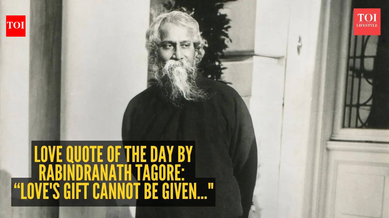Love quote of the day by Rabindranath Tagore: “Love's gift cannot be ...