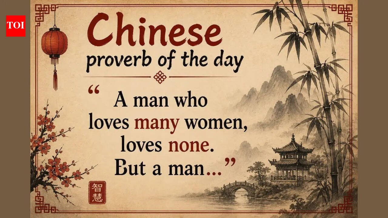 Chinese proverb of the day: “A man who loves many women, loves none ...