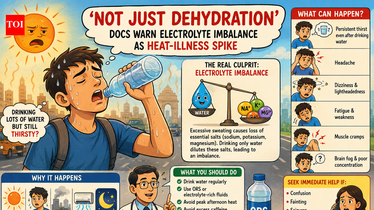 Fatigued? Water alone won’t beat the heat, say doctors | Noida News ...