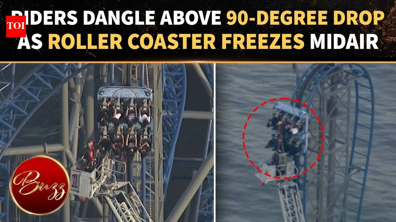 Roller Coaster NIGHTMARE In Texas Leaves Riders TRAPPED Above Vertical ...