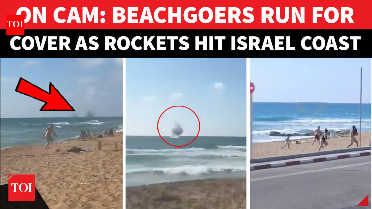 Beachgoers In Chaos As Hezbollah Rockets Explode Near Shoreline In ...