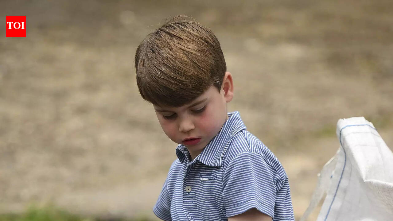 The sweet moment Prince Louis picked up a shovel for his first royal ...