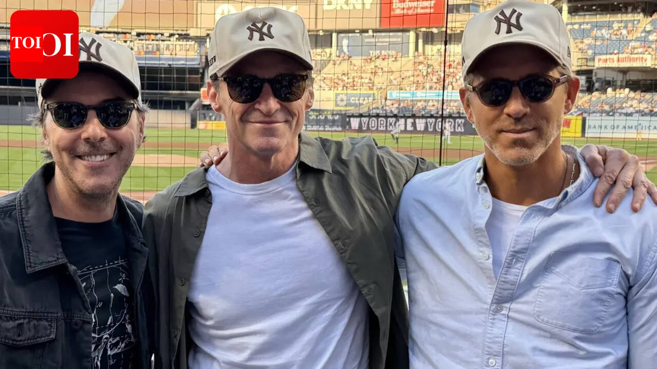 Hugh Jackman and Ryan Reynolds attend Yankees game with 'Deadpool and ...
