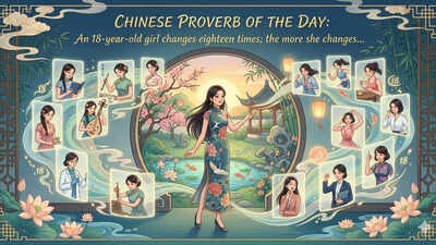 Chinese proverb of the day: “An 18-year-old girl changes eighteen times ...