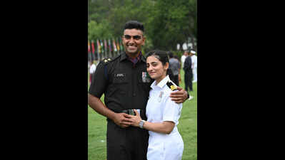 College sweethearts -- now husband & wife -- commissioned in armed ...