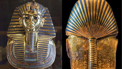 An ancient Egyptian spell found on Tutankhamun’s gold mask was meant to ...