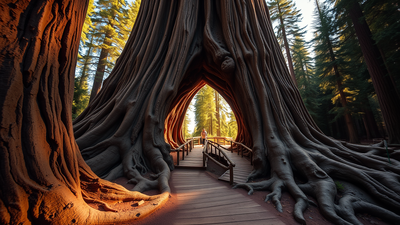 California's world famous tree house: The 4,000-year-old redwood that ...