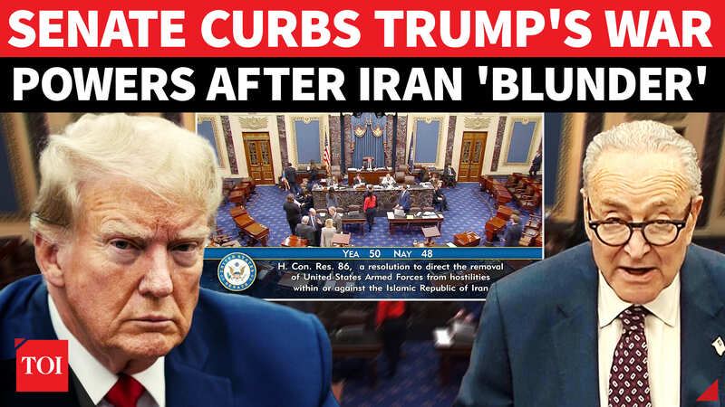 'Iran War Historic Blunder': Humiliation For Trump As Senate Curbs His ...