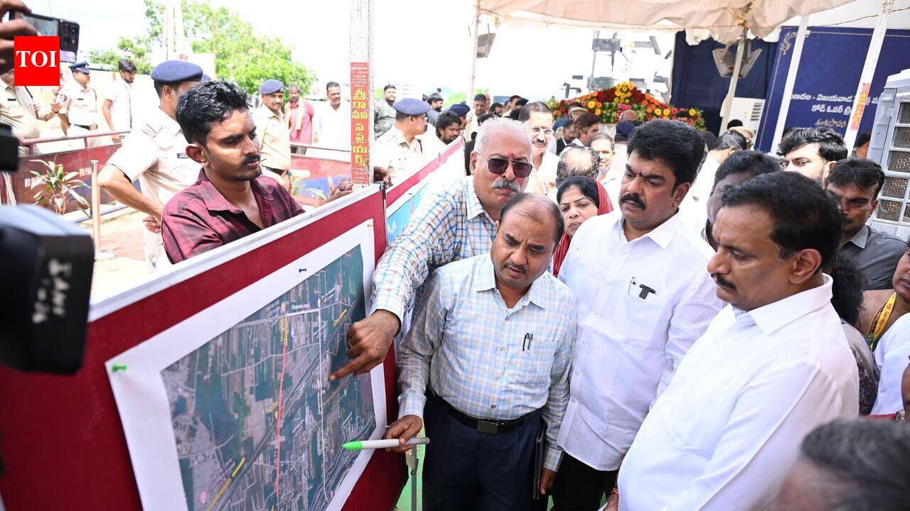 Foundation laid for Rs 98 crore ROB at Gunadala rly crossing ...