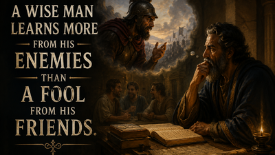 Spanish proverb of the day: "A wise man learns more from his enemies ...