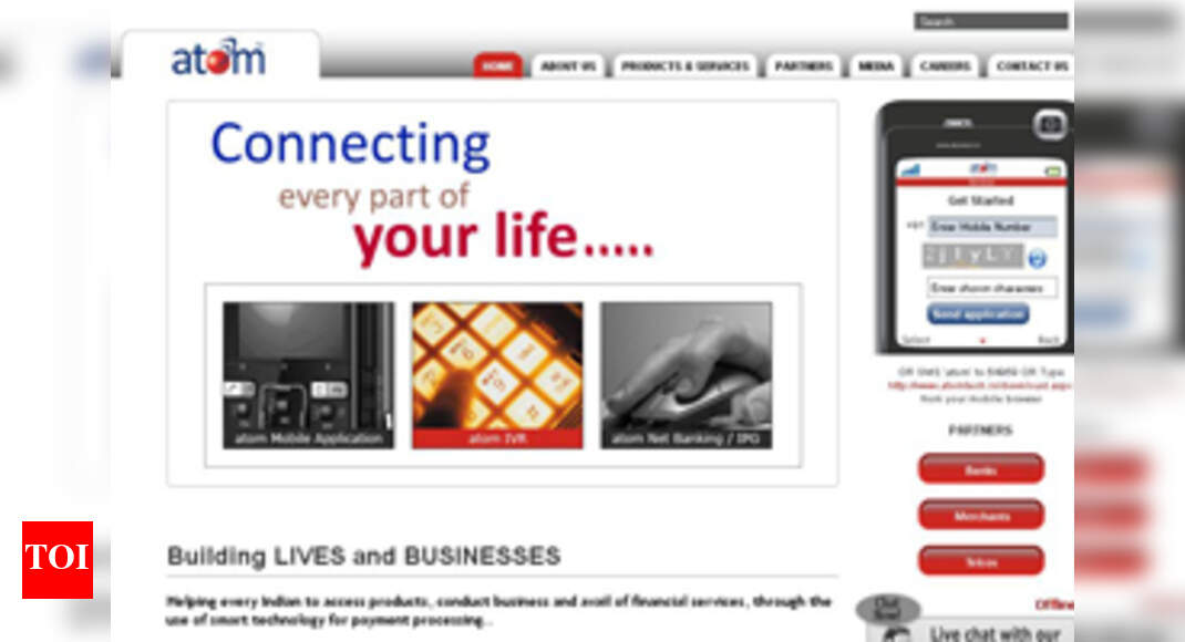 Atom Technologies introduces mobile payment service - Times of India