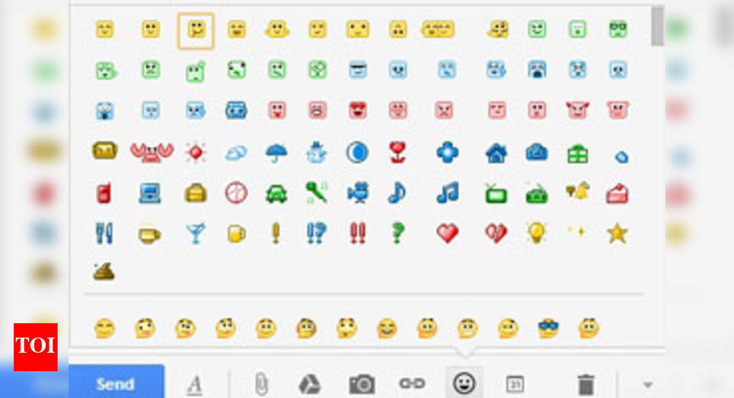 Gmail gets over 1,000 new smileys - Times of India
