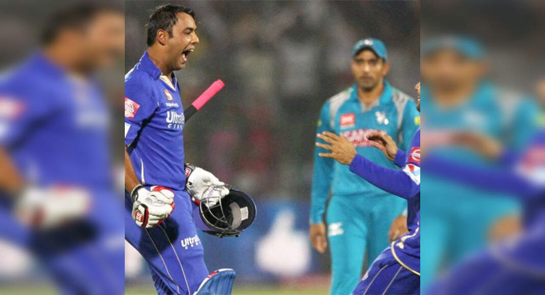 Rajasthan Royals' Stuart Binny and Dishant Yagnik celebrate team ...