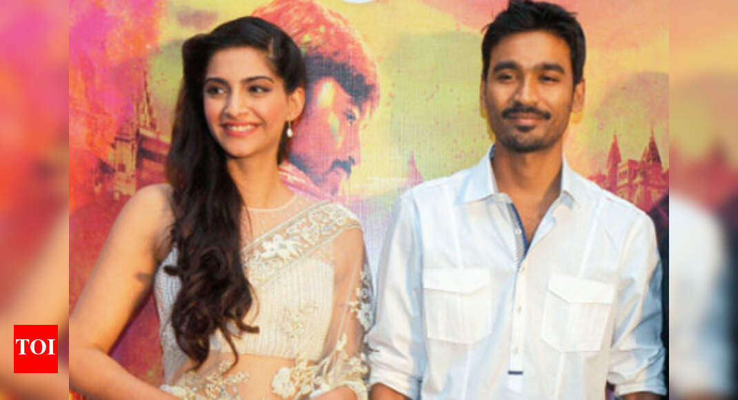 Sonam translating Hindi questions for Dhanush | Hindi Movie News ...