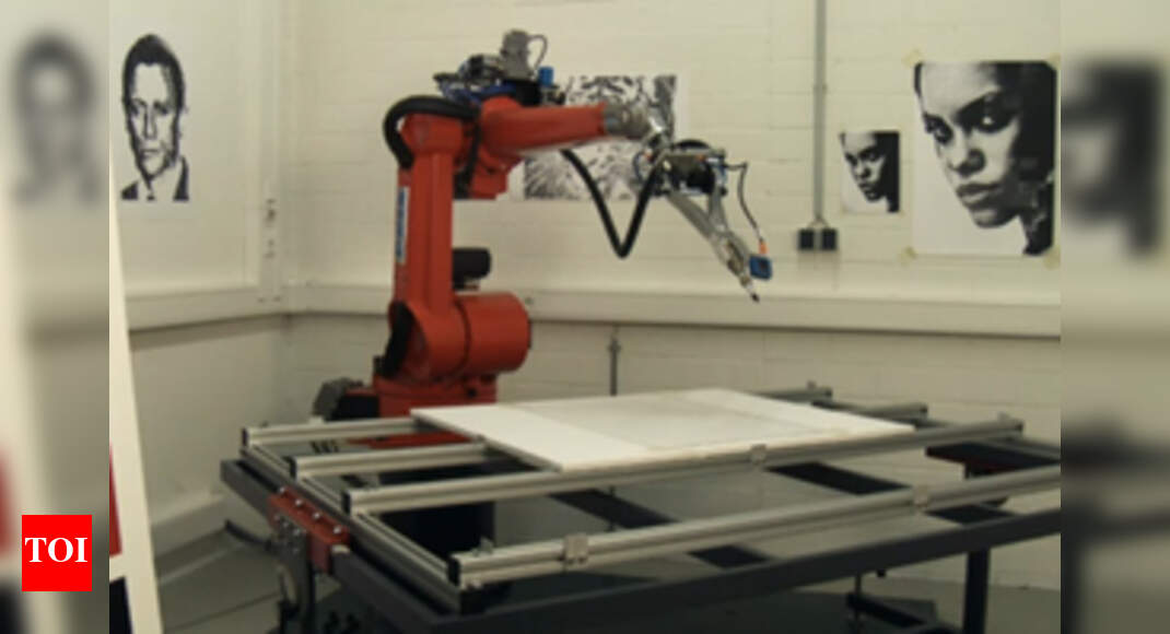 e-David, a robot that paints 'masterpieces' - Times of India