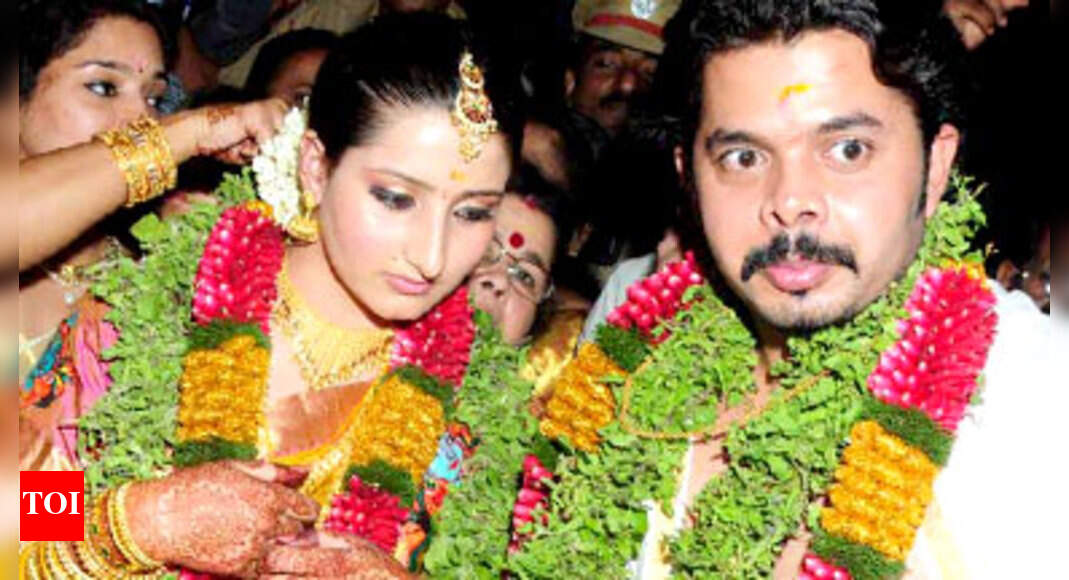Sreesanth ties the knot with girlfriend Bhuwneswari at Sri Krishna ...