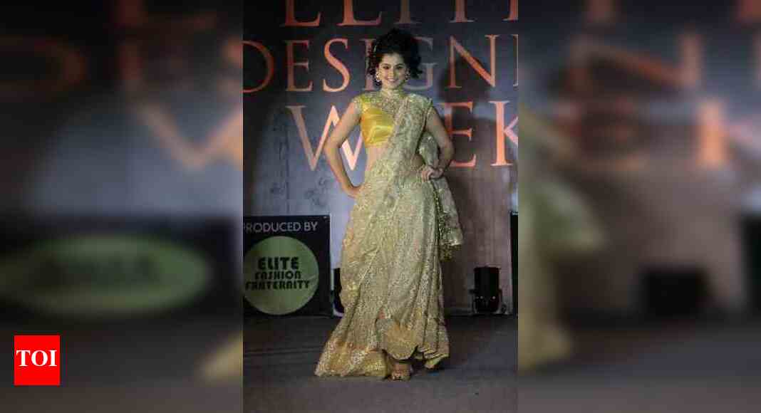 Taapsee walks the ramp at a fashion show in Hyderabad | Events Movie ...